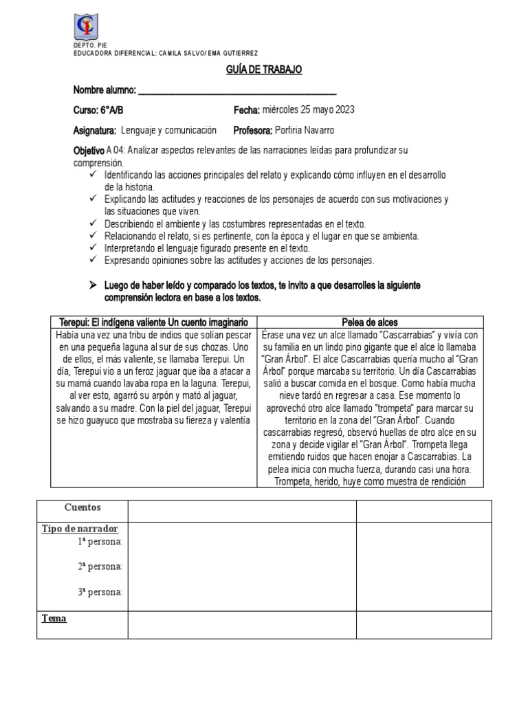 Guía de Análisis de Cuentos Narrativos | PDF | Poesía | Ficción general