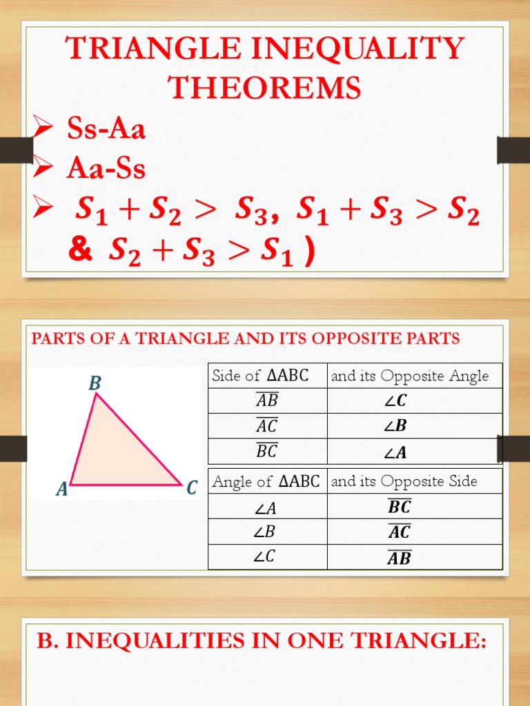Triangle Inequality Theorems 1 2 and 3 | Download Free PDF | Triangle ...