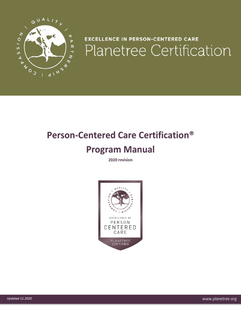 Person Centered Care Certification Manual | PDF | Health Care ...