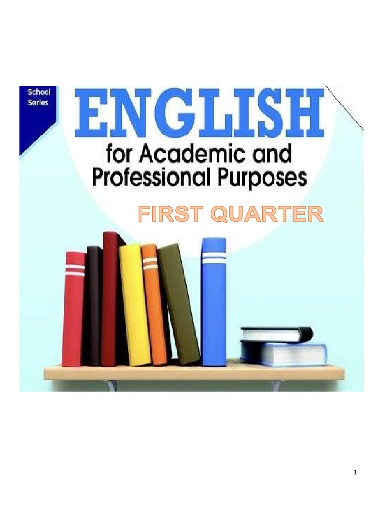 English For Academic and Professional Purposes Quarter 1 | PDF