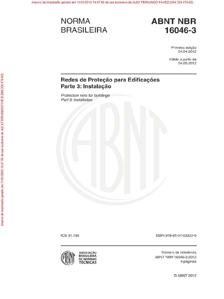 abnt nbr 16046 | PDF