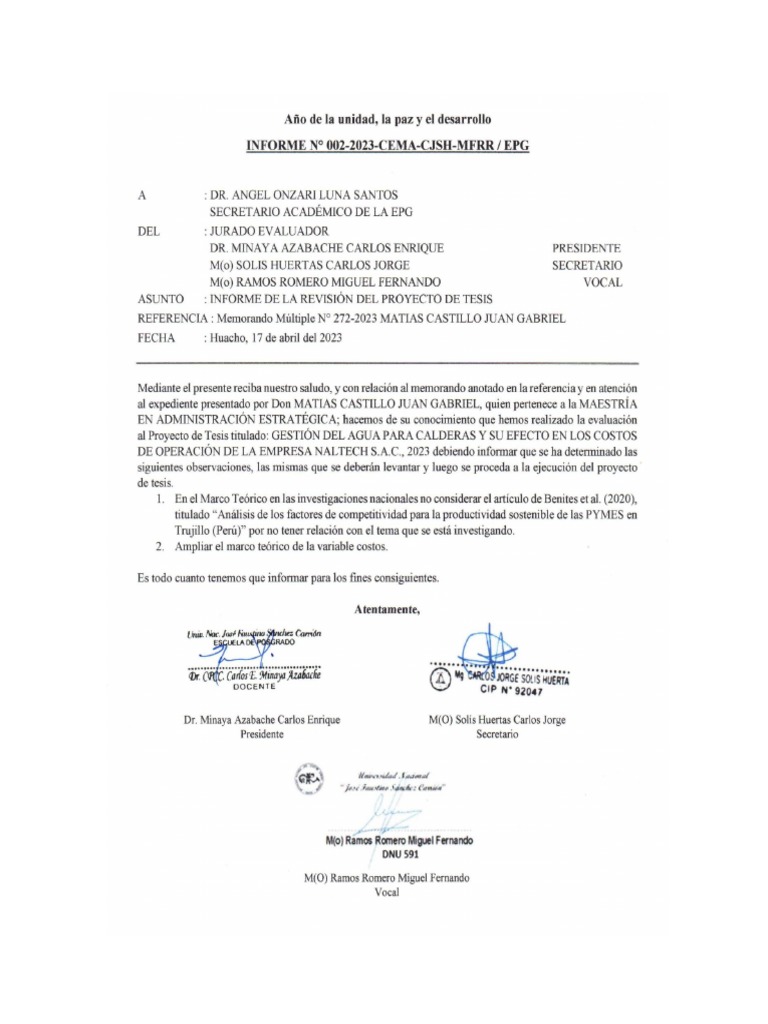 Informe N 02 Matias Castillo Juan - Epg PDF | PDF