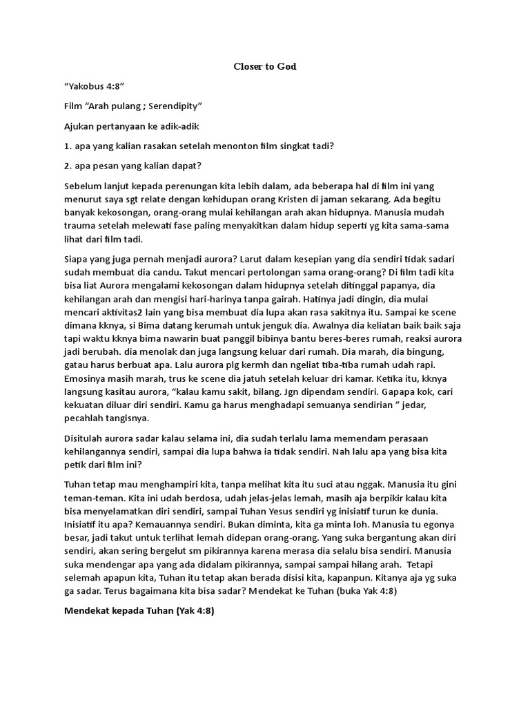 Closer To God Pdf