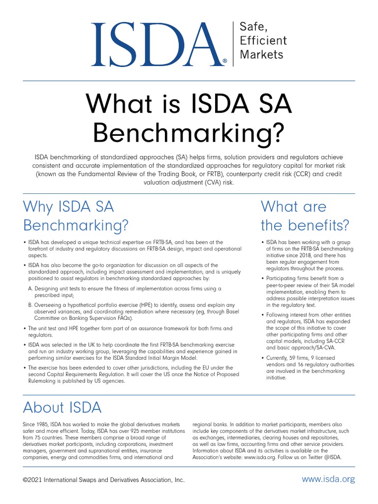 ISDA SA Benchmarking Overview | PDF | Derivative (Finance) | Economies