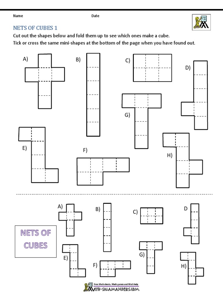 Nets of Cubes 1 | PDF