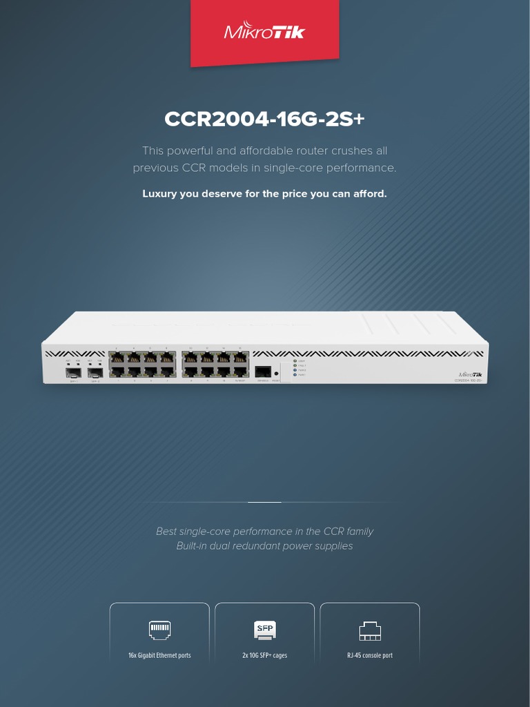 CCR2004-16G-2S+: This Powerful and Affordable Router Crushes All Previous CCR Models in Single ...
