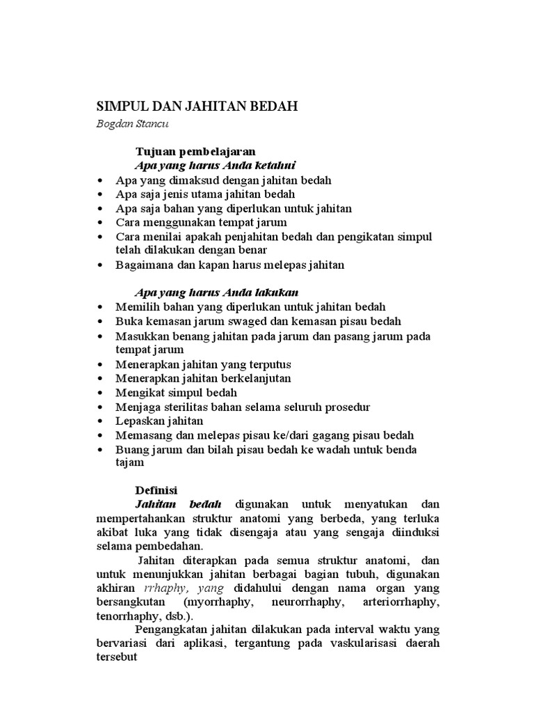 Surgical Knot And Suture Pdf