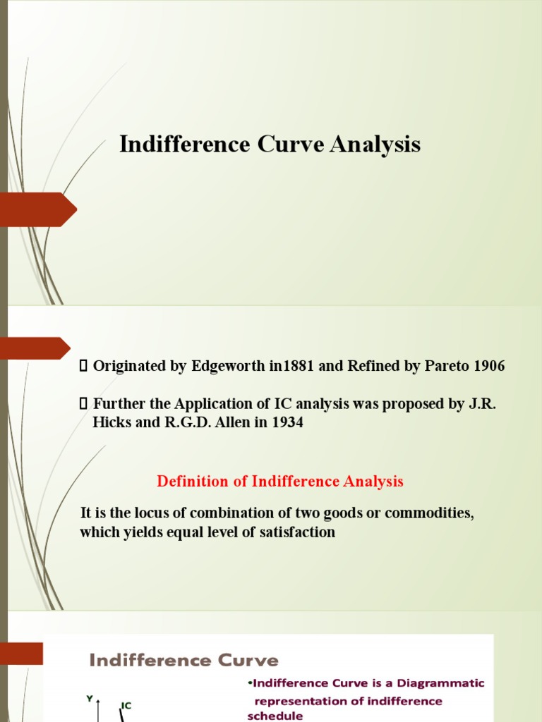 Indifference Curve Analysis | PDF | Utility | Economies