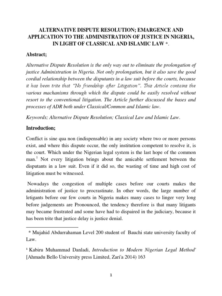 Alternative Dispute Resolution | PDF | Alternative Dispute Resolution ...