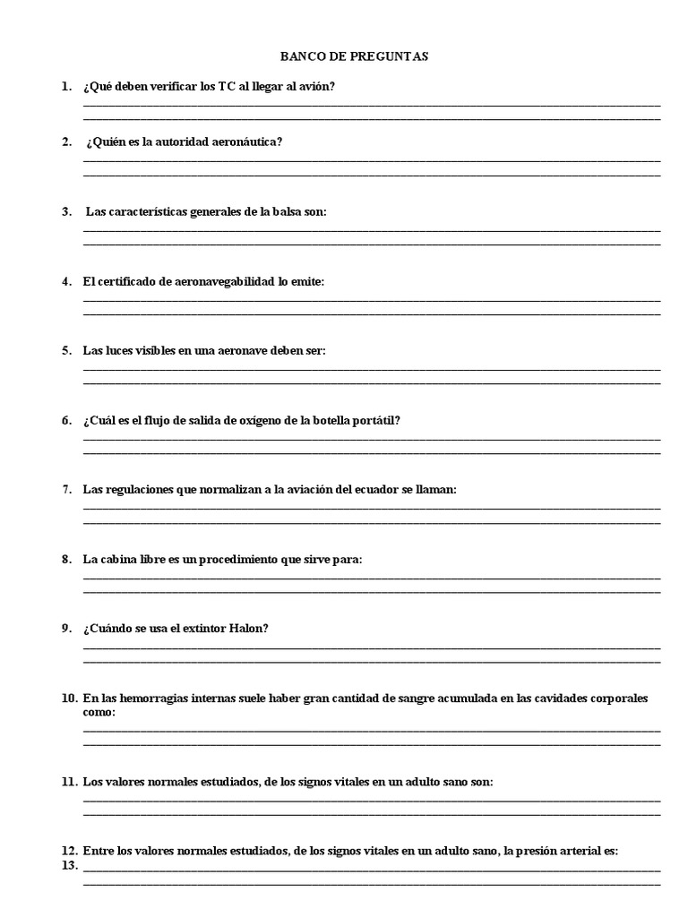 Banco de Preguntas Tcp.. | PDF | Avión | Levantar (Fuerza)