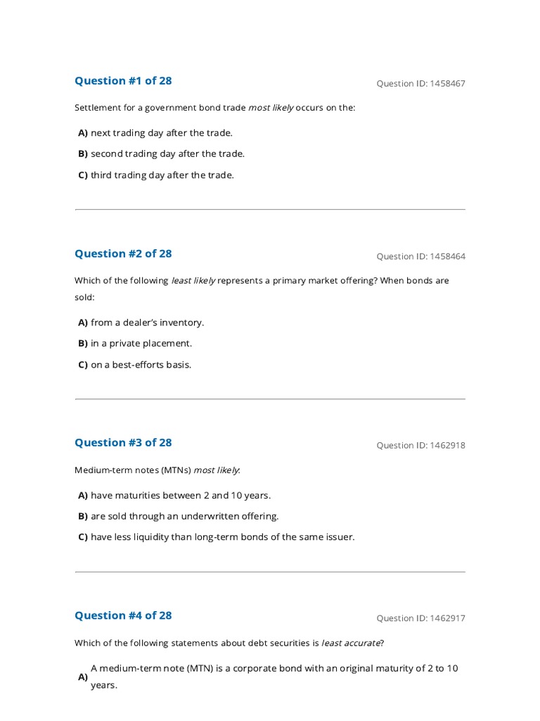 Reading 43 Fixed-Income Markets - Issuance, Trading, and Funding | PDF | Bonds (Finance ...