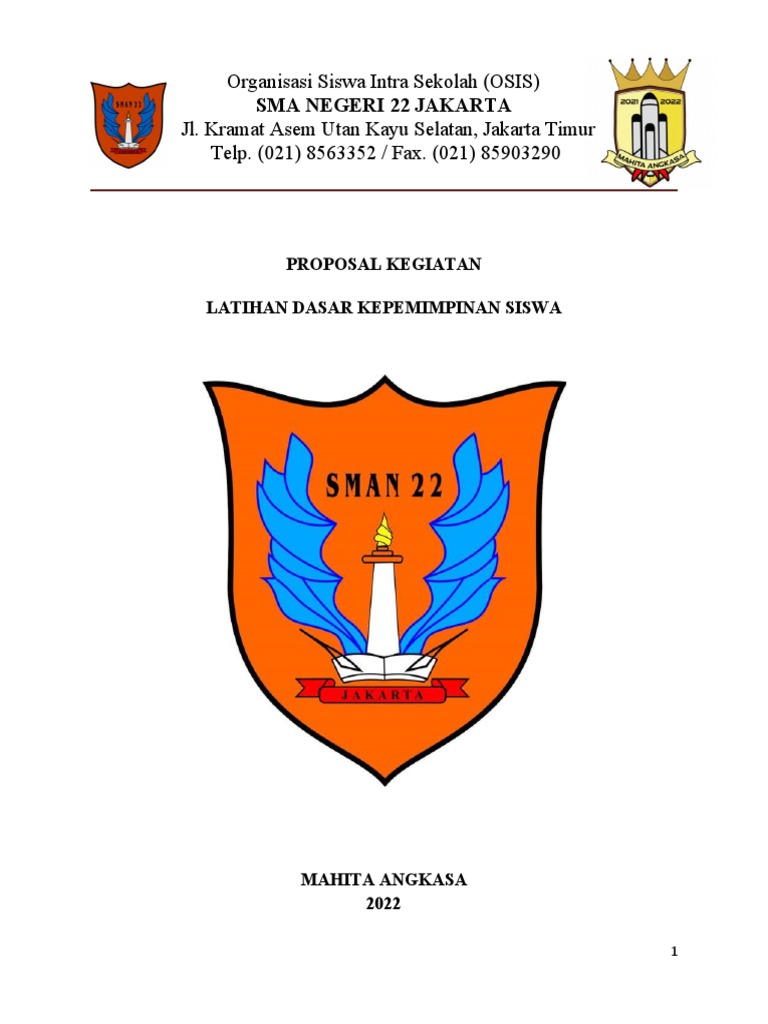 Proposal LDKS 2022 Sman 22 Jakarta | PDF