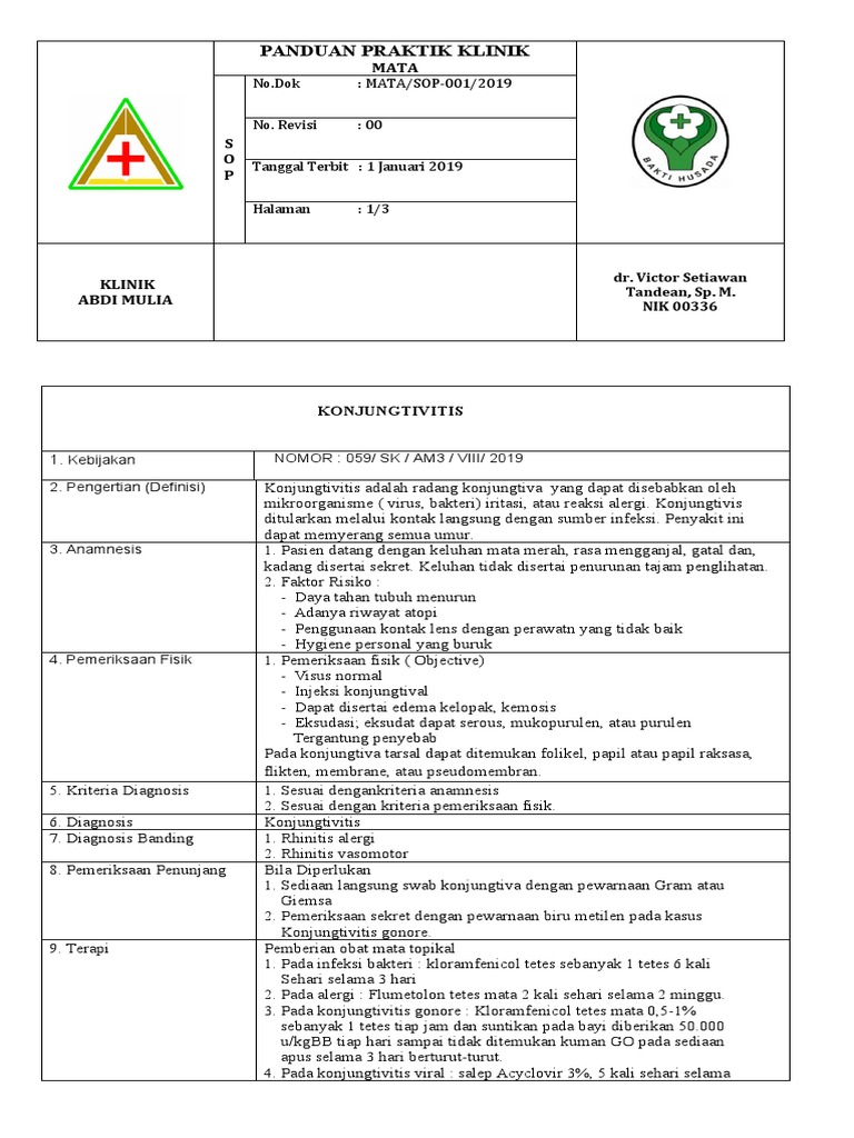 PPK Spesialis Mata Konjungtivitis | PDF