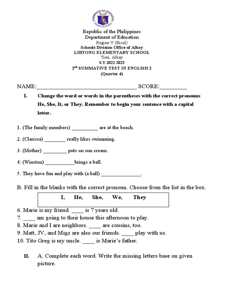 2ND Summative English 2 Q4 | PDF
