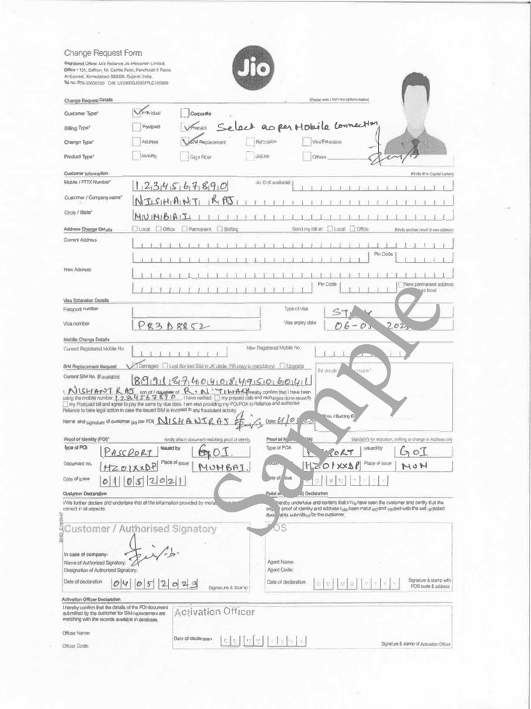 Annexure 1- Digital CRF With Sample of CRF and Passport-VISA Documents ...
