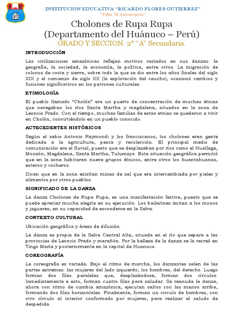 Cholones de Rupa Rupa | PDF | Selva amazónica