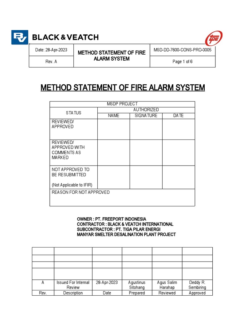 Fire Alarm System Procedure | PDF | Electrical Engineering | Building ...
