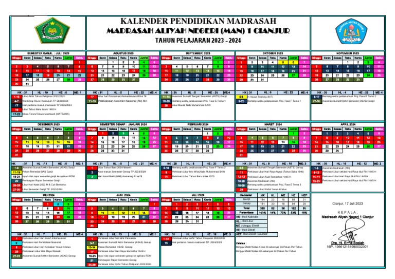 Kaldik MAN 1 Cianjur 2023-2024 A4 REV | PDF