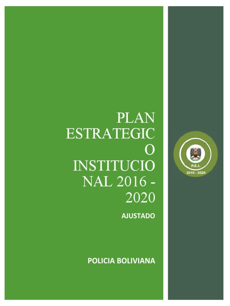Plan Estratégico Institucional | PDF | Policía | Planificación