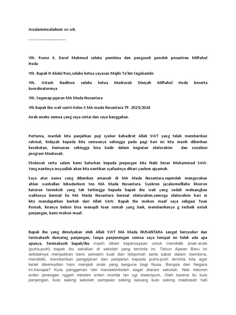 Sambutan | PDF