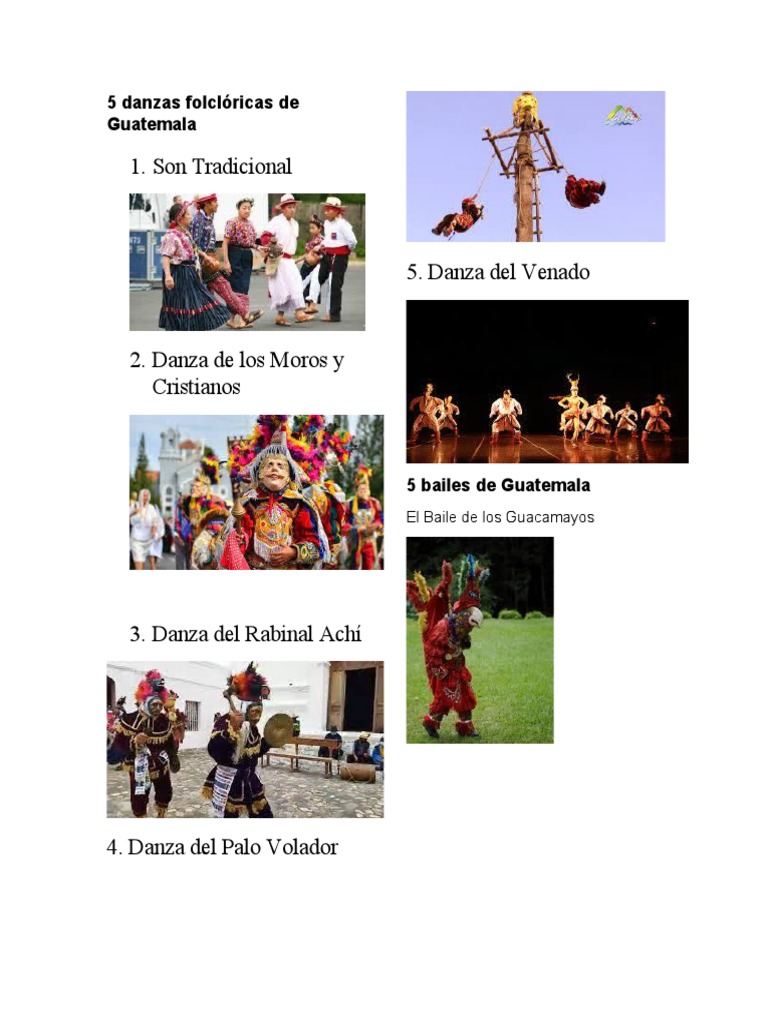 5 Danzas Folkloricas De Guatemala 5 Bailes Pdf