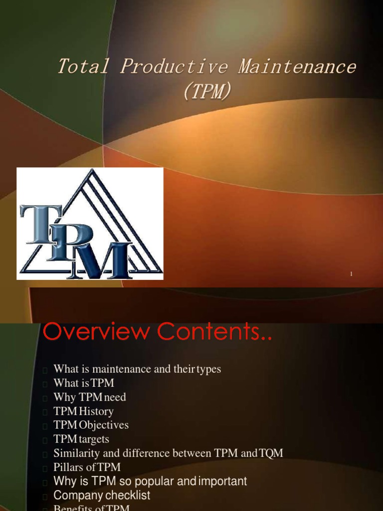 Total Productive Maintenance | PDF | Economies | Business