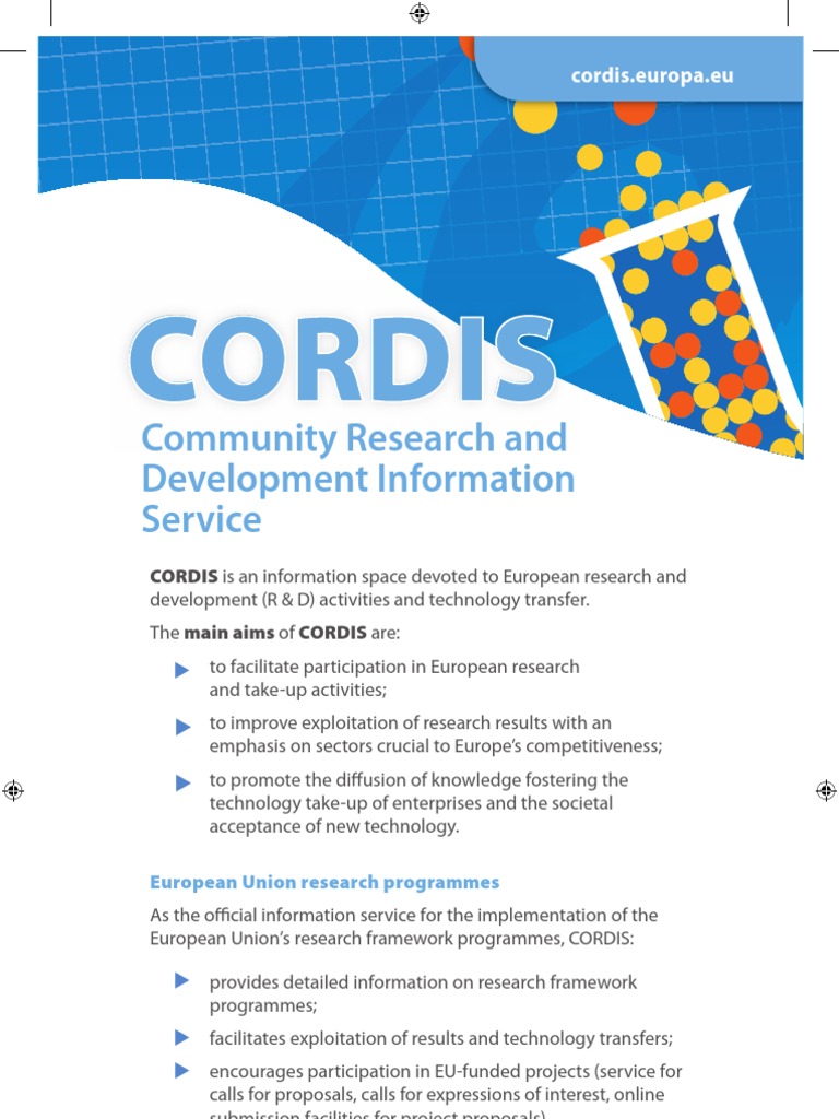 CORDIS: EU Research & Development Hub | PDF | Computers