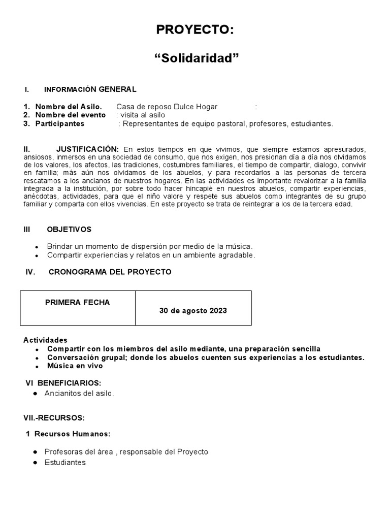 570151859-Proyecto-de-Visita-Al-Asilo-Dorotea | PDF