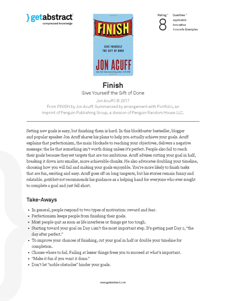 Finish Acuff en 31493 | PDF | Goal | Motivation