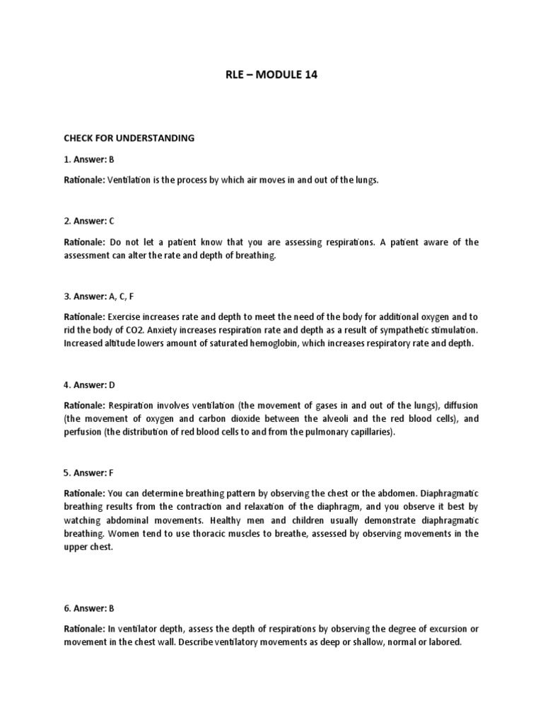 Module 14 | PDF | Breathing | Respiratory System
