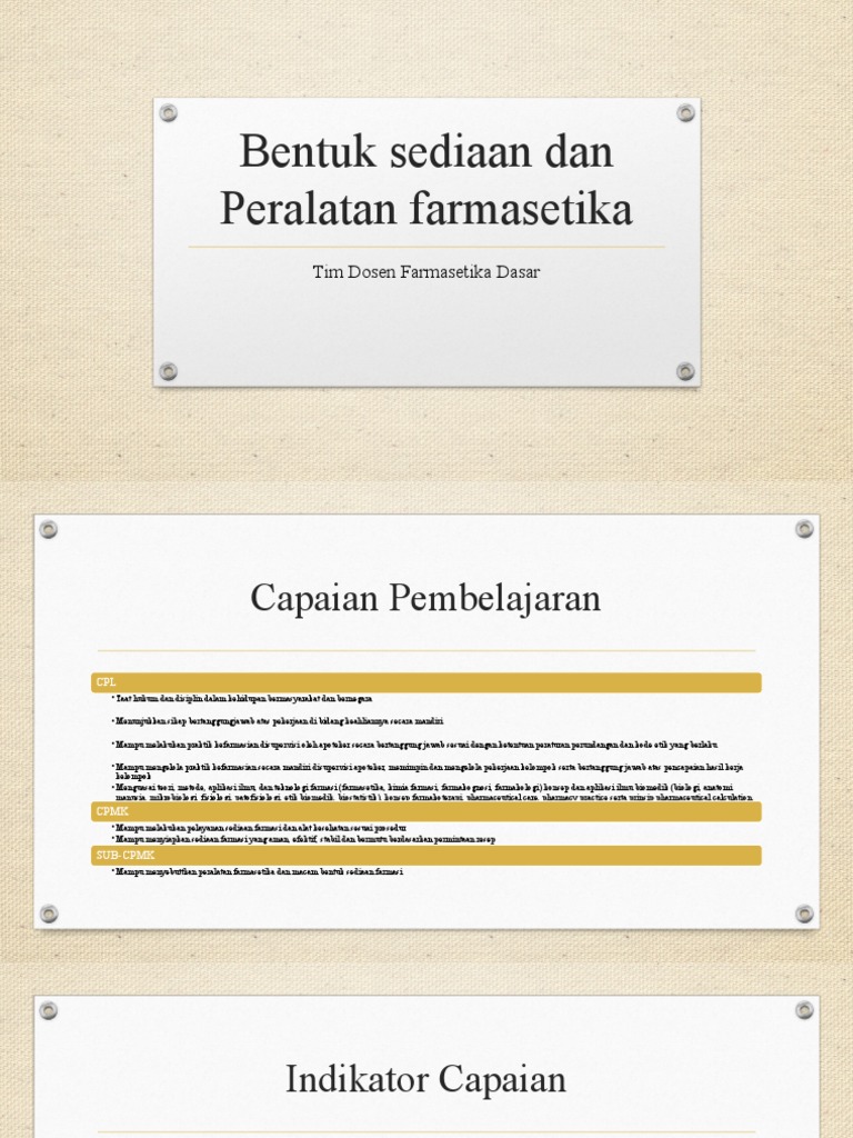 Bentuk Sediaan | PDF