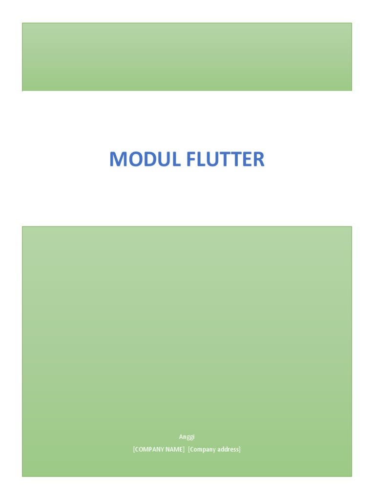 Modul Mobile Flutter | PDF