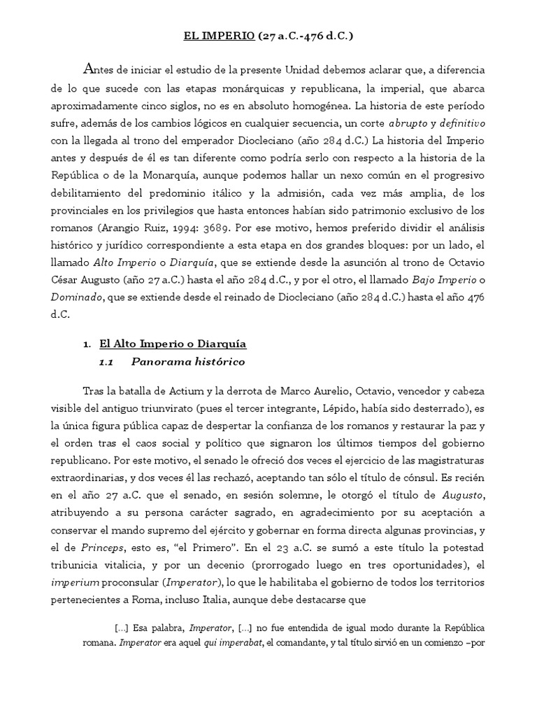EL IMPERIO y BAJO IMPERIO | PDF | imperio Romano | Constantino el grande