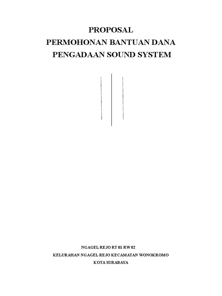 Proposal Pengadaan Sound System | PDF