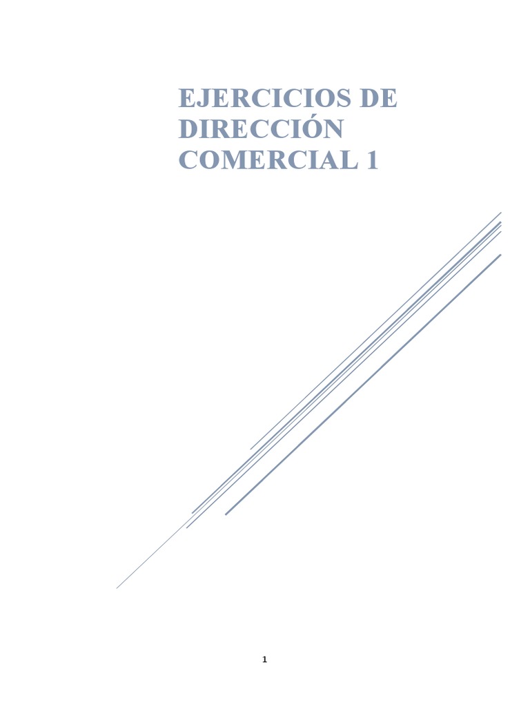 Ejercicios de DC1 - ES | PDF | Marketing | Mercado (economía)