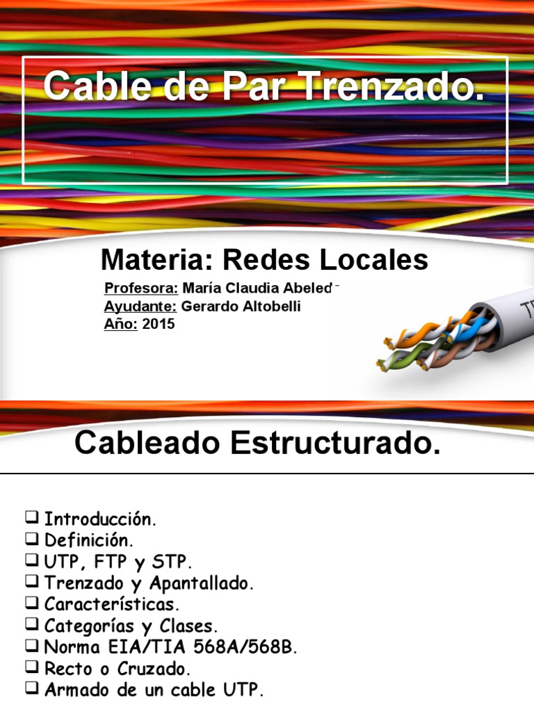 Guía de Cableado de Par Trenzado | PDF | Telecomunicaciones | Electrónica