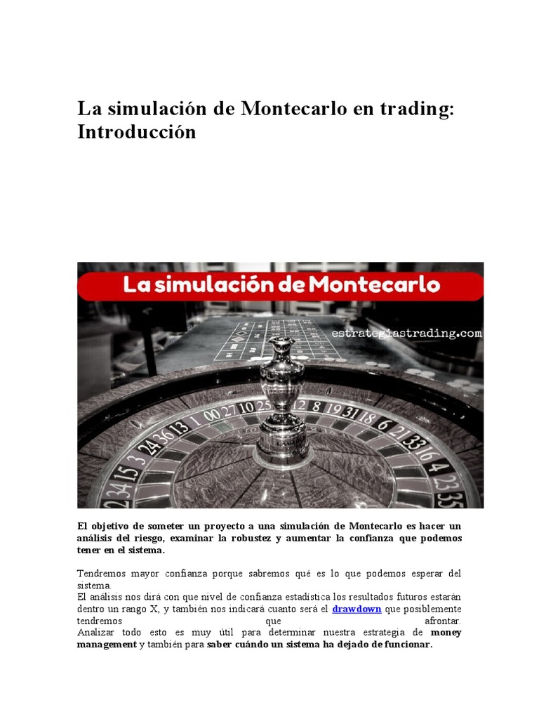 La Simulación de Montecarlo en Trading | PDF | Aleatoriedad | Método ...
