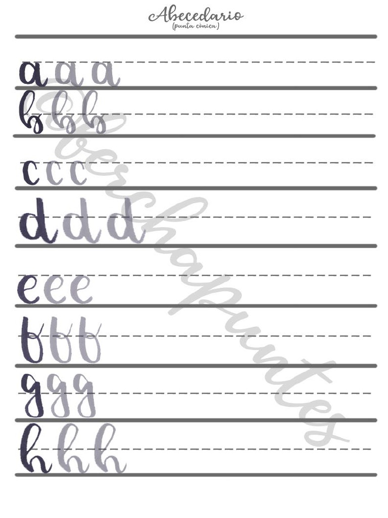 03 Abecedario Lettering en Punta Cónica @ferchapuntes | PDF
