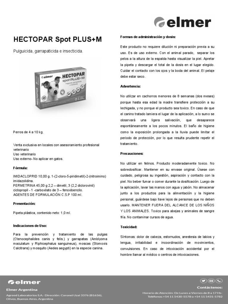 Hectopar Spot Plus M | PDF | Bienestar