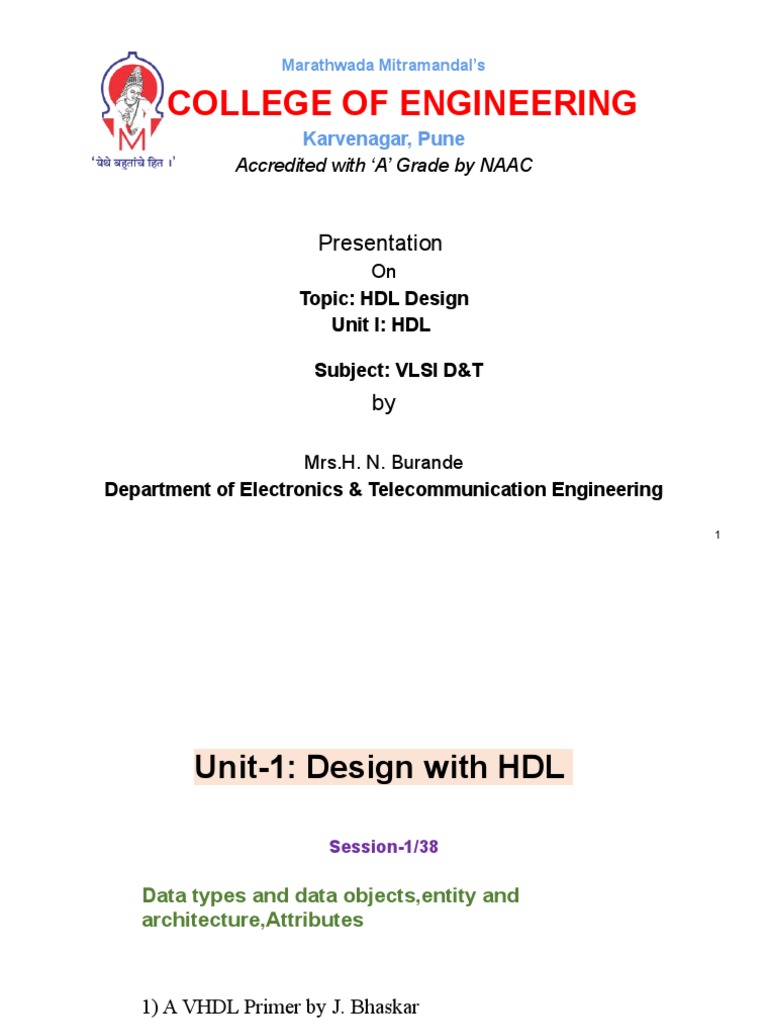 1 VHDL | PDF | Hardware Description Language | Vhdl