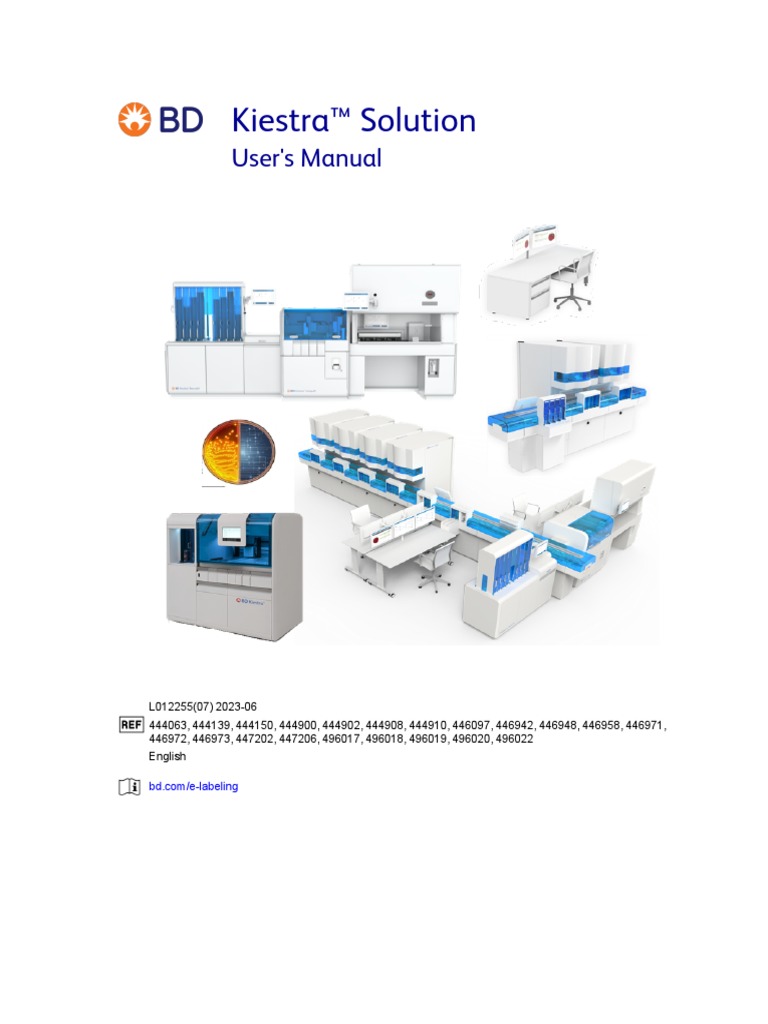 Kiestra™ Solution: User's Manual | PDF | Barcode | User (Computing)