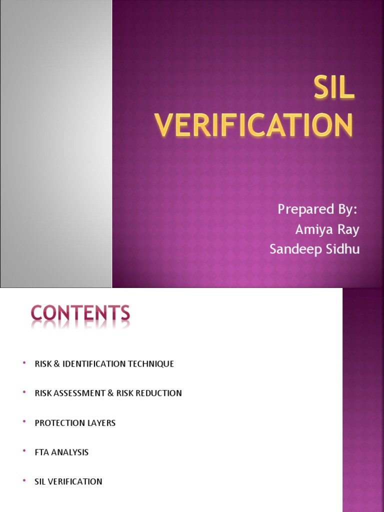 Sil Verification | Download Free PDF | Risk | Risk Management