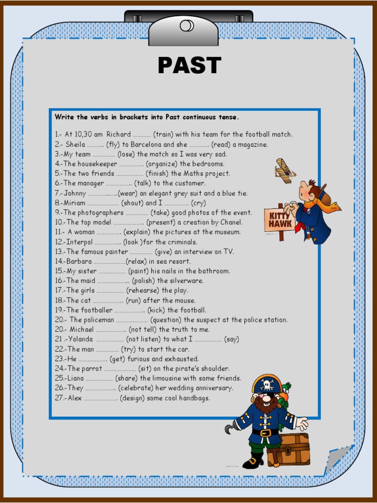 Past Continuous Tense - 13772 | PDF