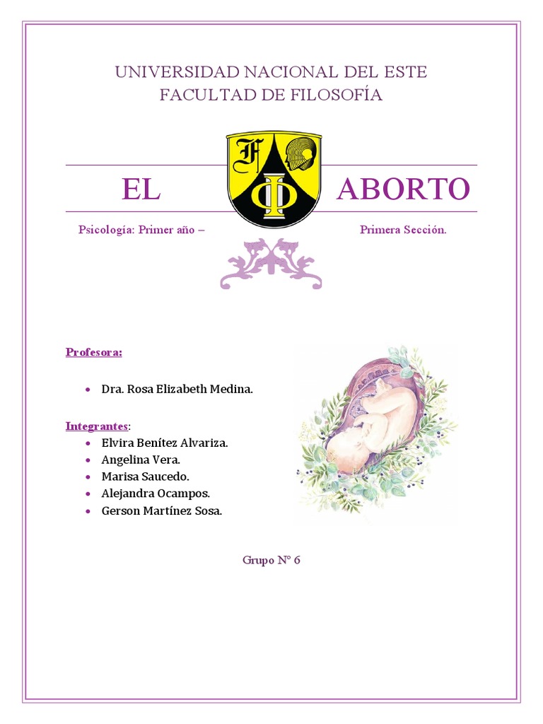 El Aborto - Trabajo de investigación. | PDF | El embarazo | Aborto espontáneo