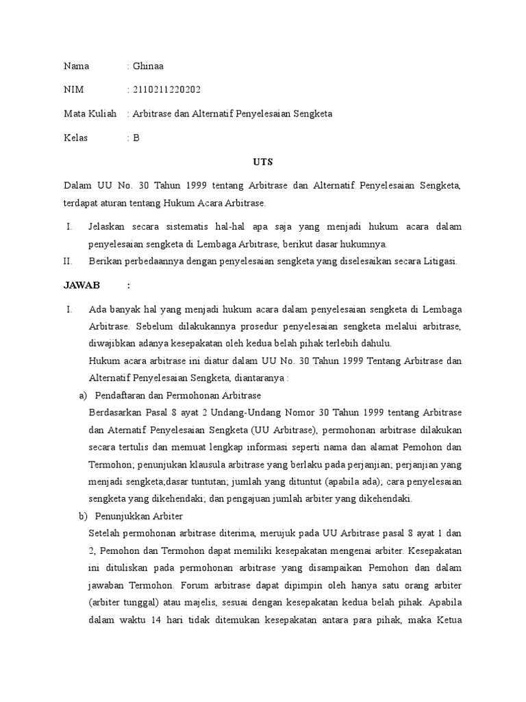 Ghinaa UTS 2110211220202 | PDF