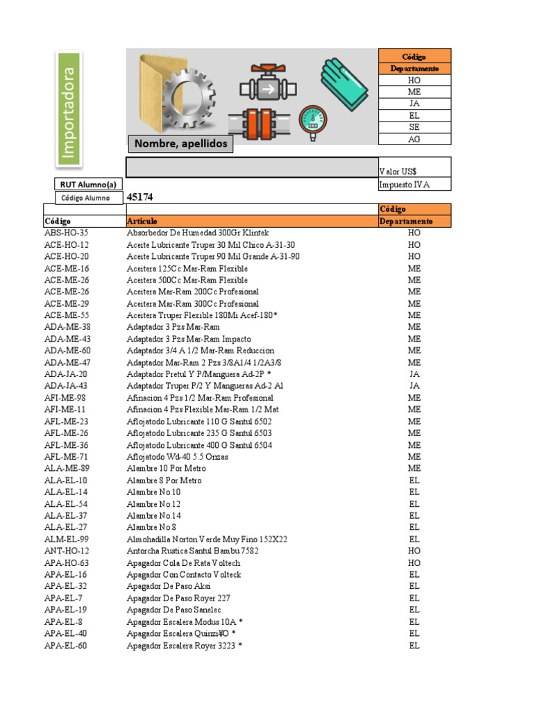 Importadora 05092023 | PDF | Diodo emisor de luz | Equipo