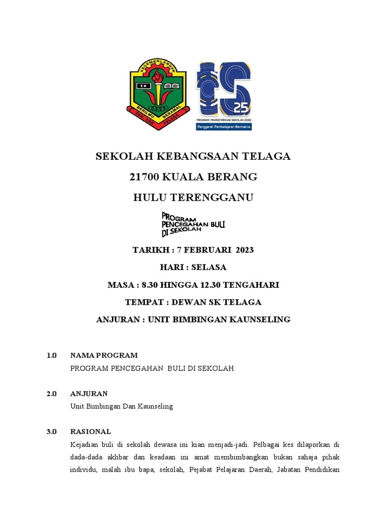 KK Cegah Buli Di Sekolah | PDF