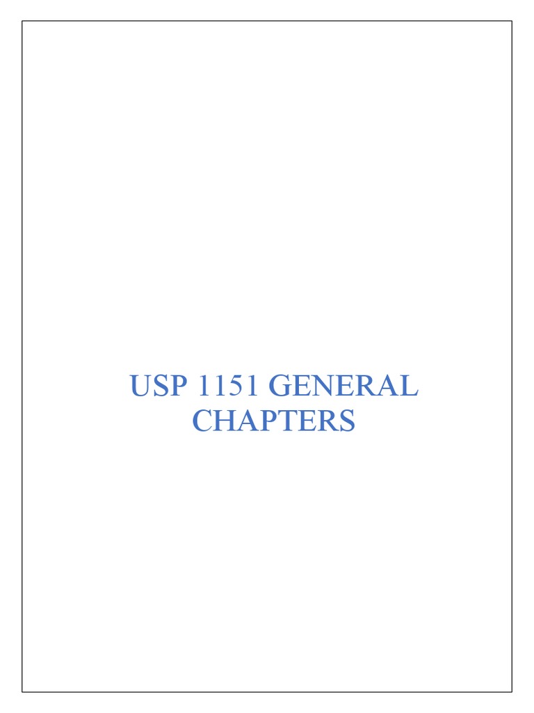 Usp 1151 | PDF | Tablet (Pharmacy) | Pharmaceutical Formulation