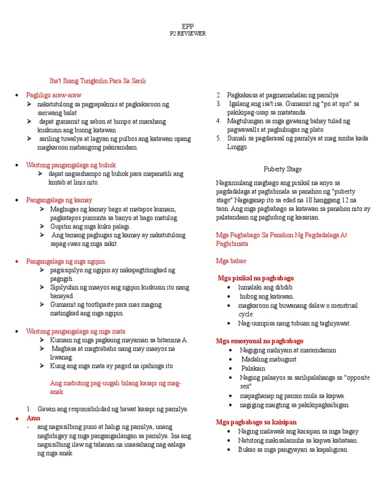 p2 Epp Reviewer 10-14 | PDF