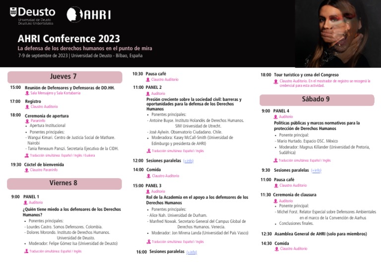 Programa AHRI 2023 | Descargar gratis PDF | Derechos humanos | Derechos